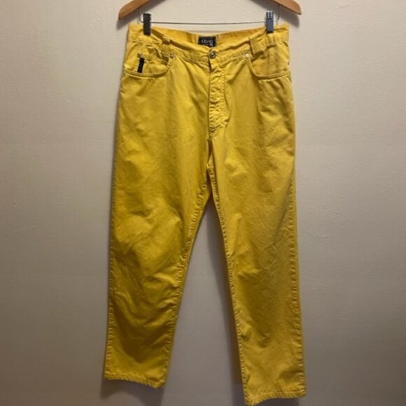 Versace | Jeans | Vintage Versace Classic V2 Straight Jeans In Yellow ...
